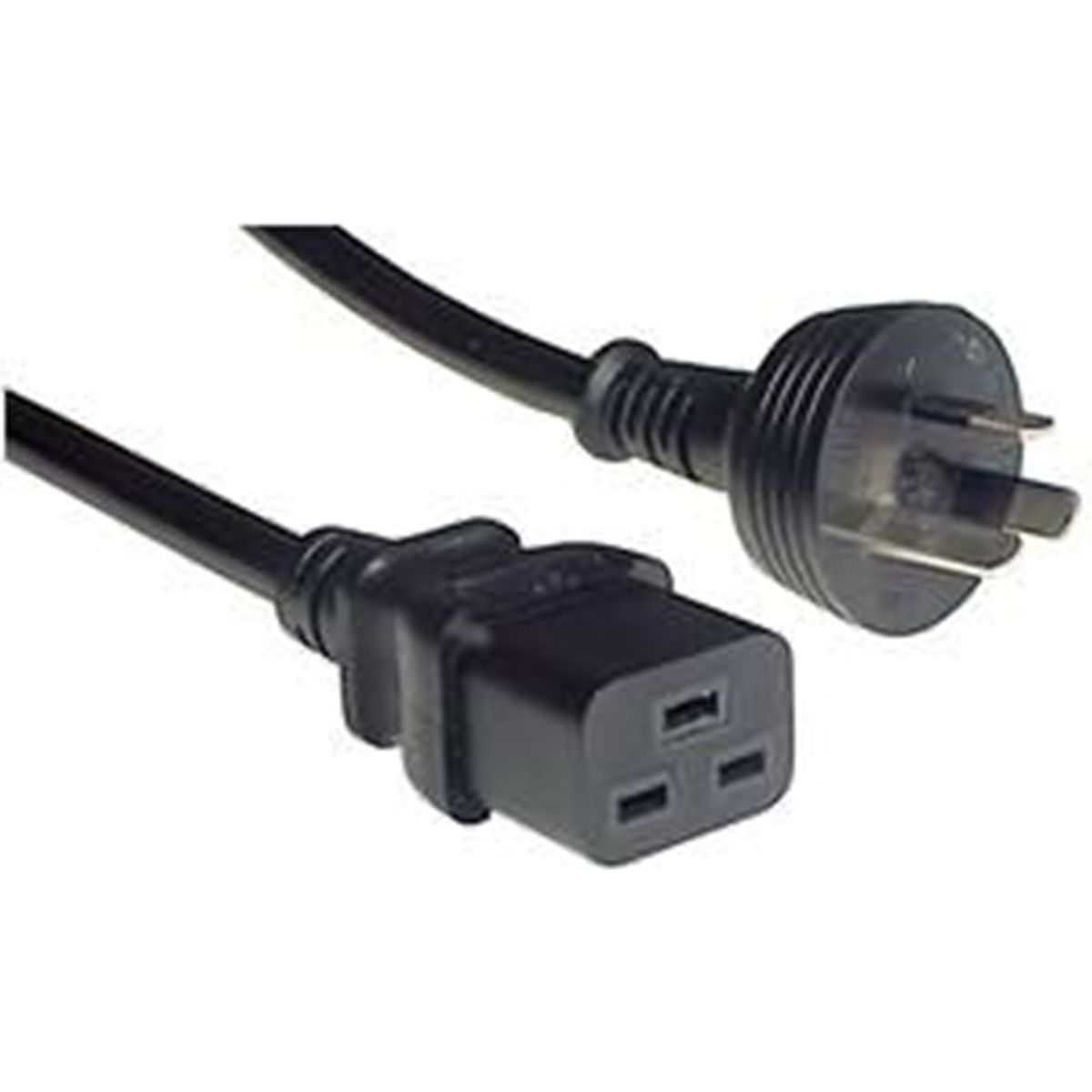 Power Cable Male 3 pin 10amp to Female IEC C19 16amp Lead complete wit